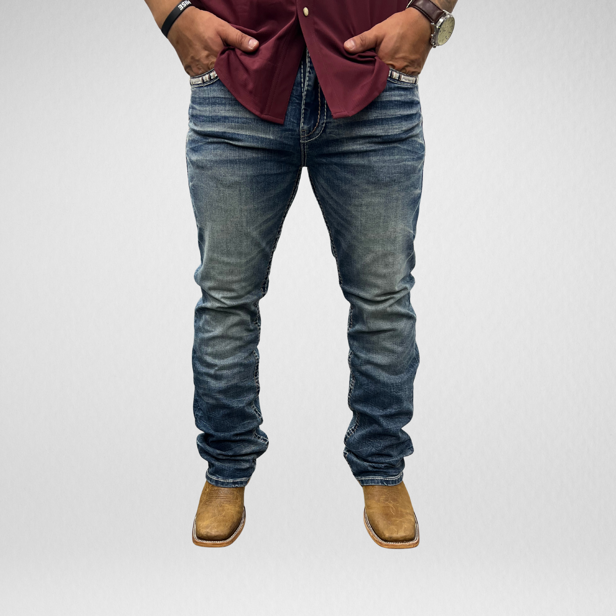 Men's De Niko Slim Straight Boot Denim (DN-047) – Amigos Pro Shop La Plaza