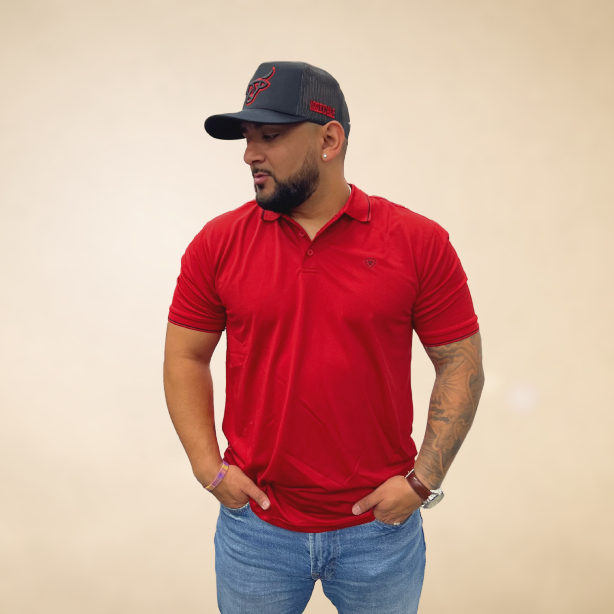Ariat TEK Logo SMU Polo - Red/Black – Amigos Pro Shop La Plaza